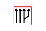 Additional lane sign - Kuwait Traffic Signs| smashplus