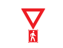 You must give way to pedestrians sign - Dubai Traffic Signs| smashplus